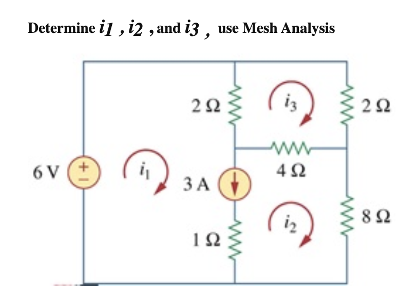 Solved Determine Iſ I2 And I3 Use Mesh Analysis 2Ω Iz 2072