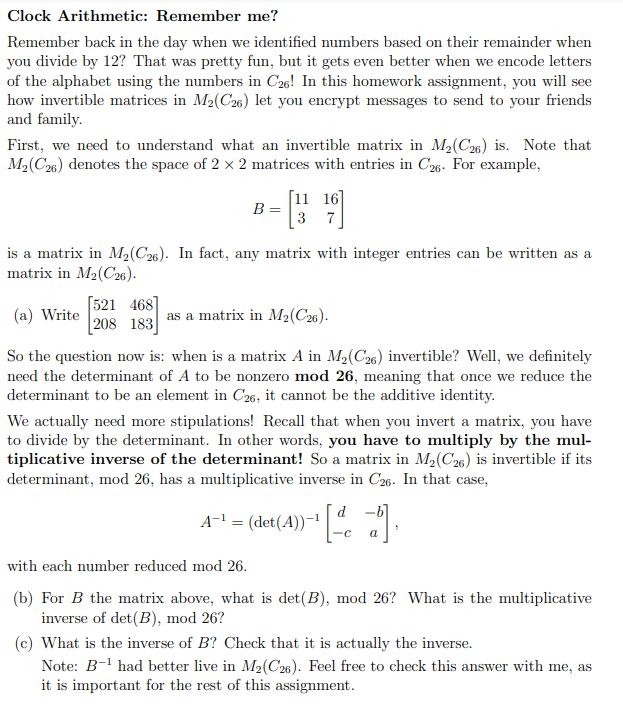 Solved Consider the world of 'Clock Addition": In this world | Chegg.com