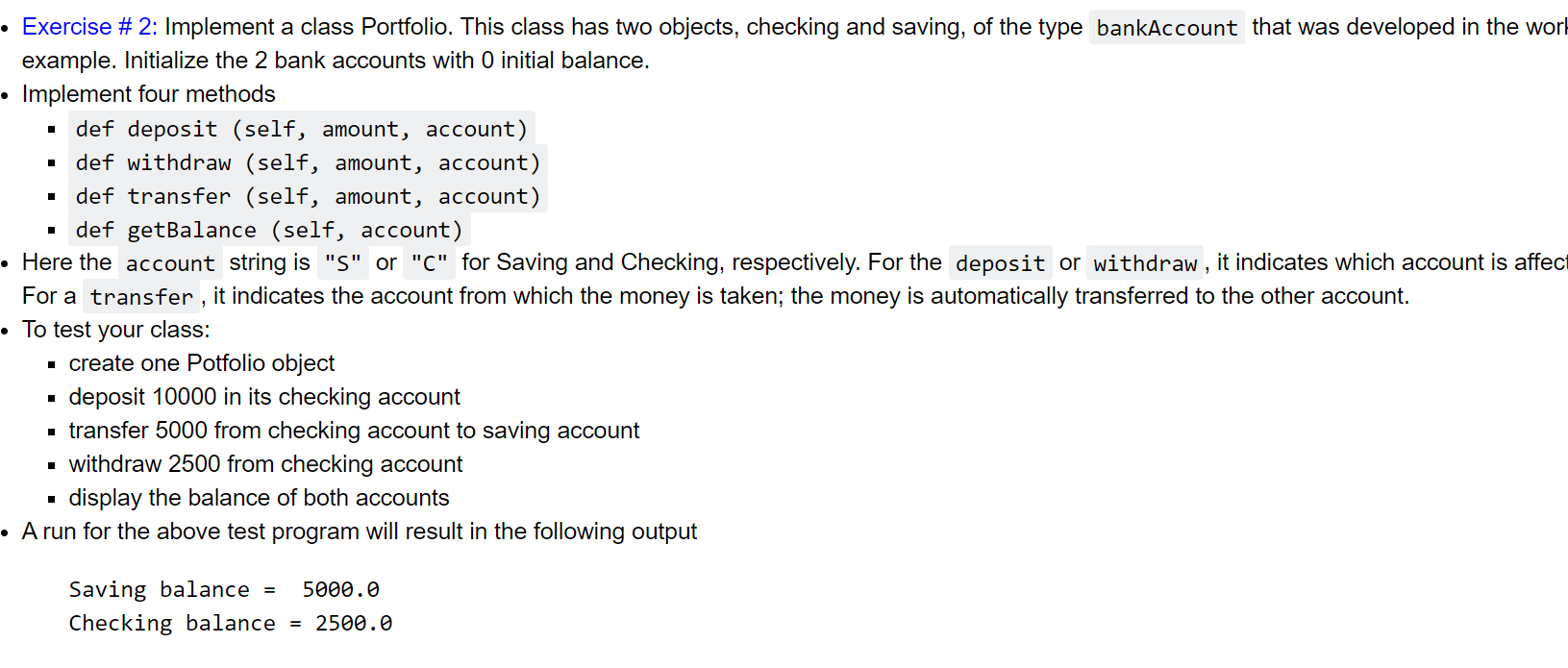 Solved This module defines a class that models a bank | Chegg.com