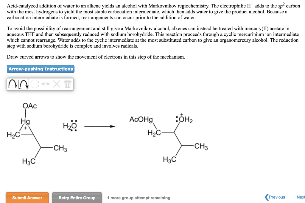 Solved OH 1. Hg(OAC)2, H20 2. NaBHA CH3 CH3 H3C H3C | Chegg.com