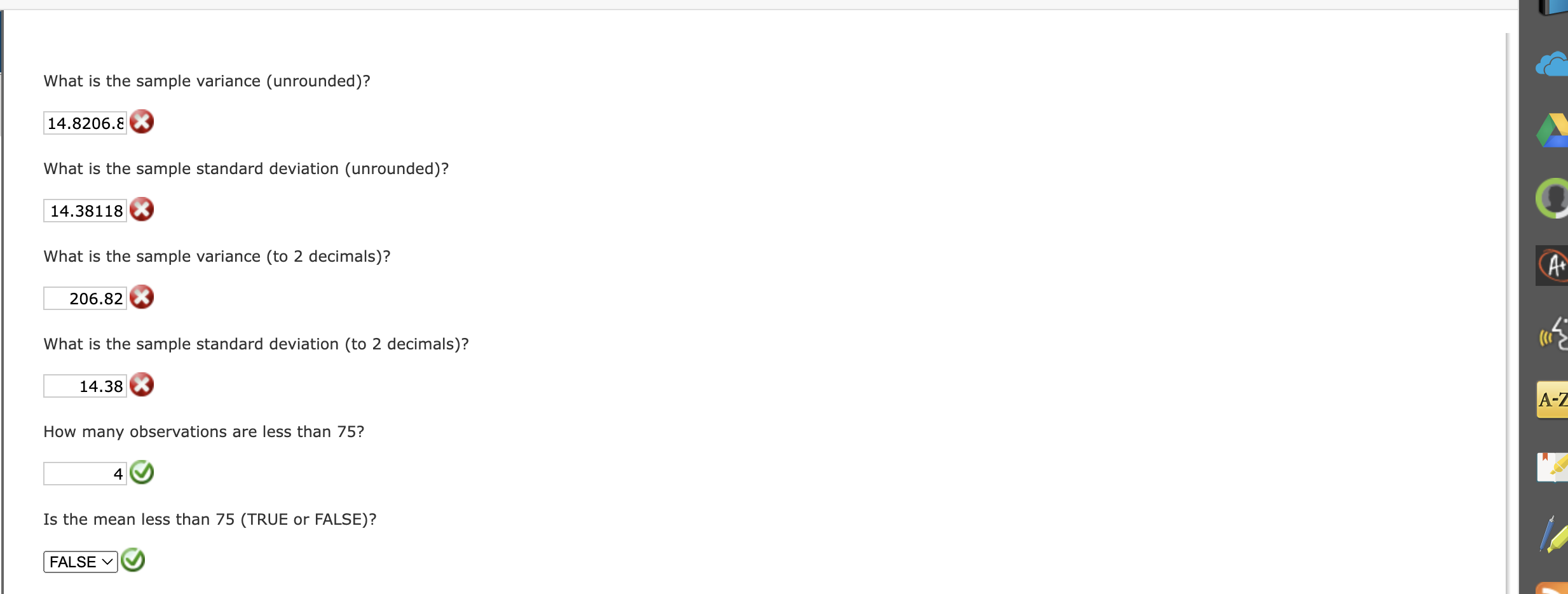 Solved How many data observations are present (sample size)? | Chegg.com