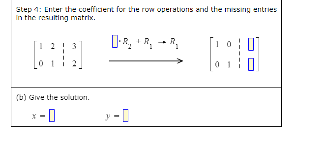 Solved \r\nStep 2: \\[ \\left[\\begin{array}{cc:c} 1 & 2 & 3 | Chegg.com