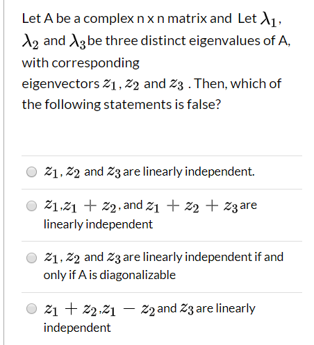 Solved Let A be a complex nxn matrix and Let , 12 and 13 be | Chegg.com