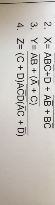 Solved Exercises Apply De Morgan's theorem and Boolean | Chegg.com