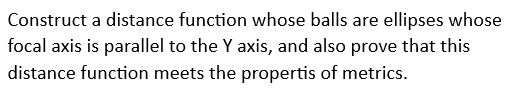 Solved Construct a distance function whose balls are | Chegg.com
