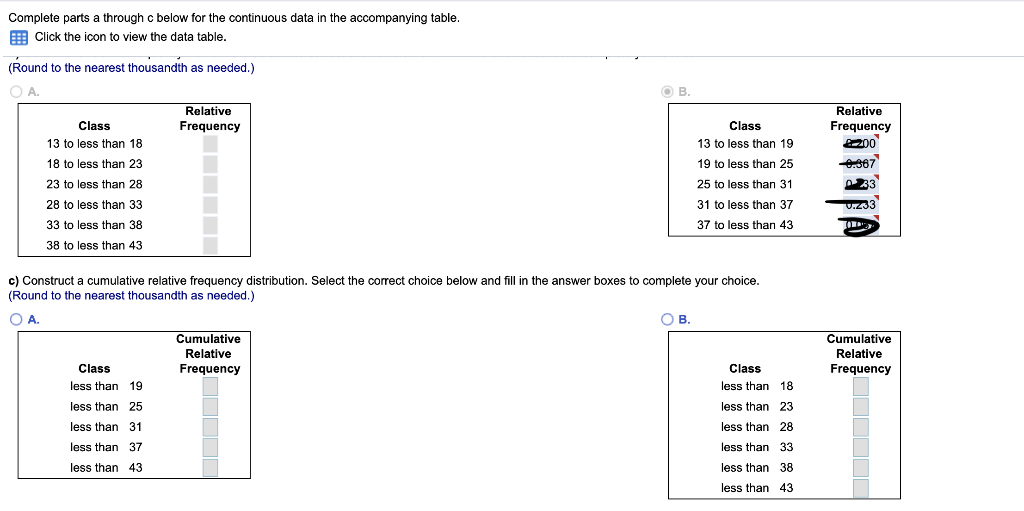 Solved Complete parts a through c below for the continuous | Chegg.com