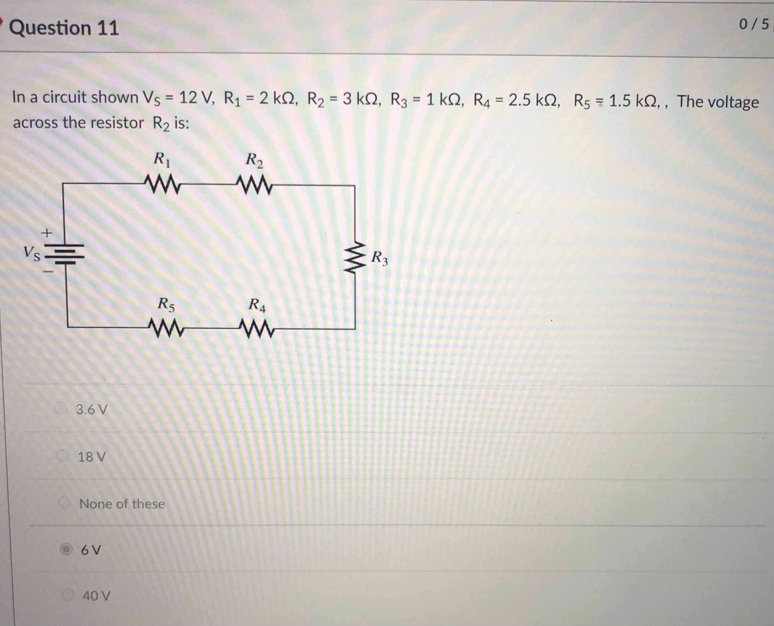 Solved The Thevenin equivalent voltage for a given circuit | Chegg.com