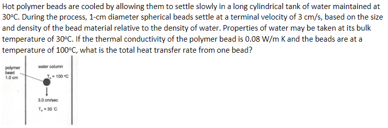 Solved Hot polymer beads are cooled by allowing them to | Chegg.com