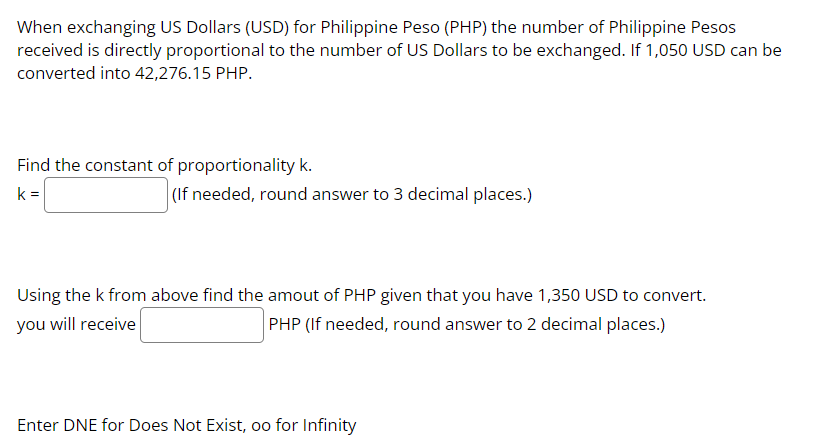 Solved When exchanging US Dollars (USD) ﻿for Philippine Peso | Chegg.com