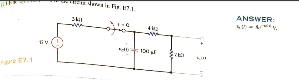 Solved Circuits Theory First Order Differential Equations: | Chegg.com