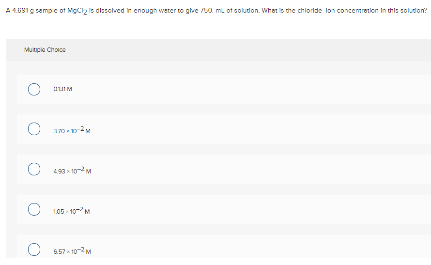 Solved A 4.691 g sample of MgCl2 is dissolved in enough | Chegg.com