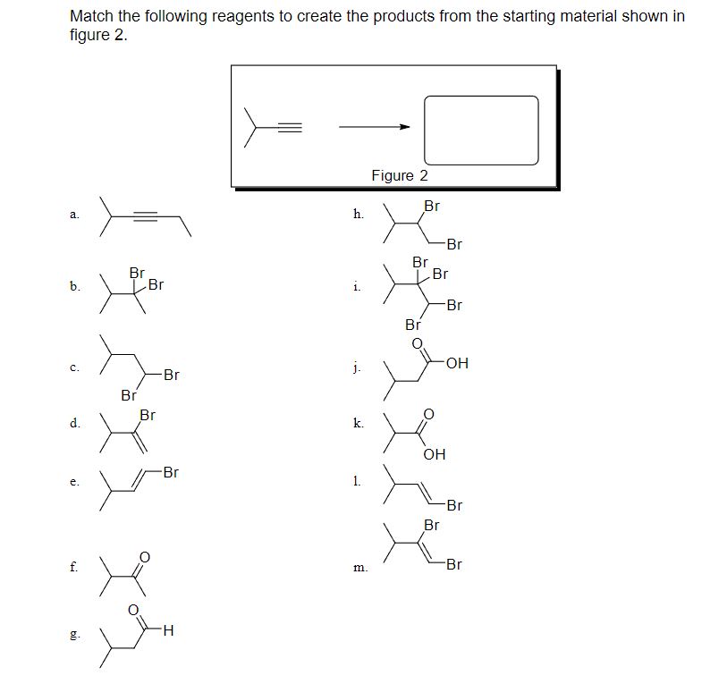 Organic Chemistry) ﻿Match the following reagents to | Chegg.com