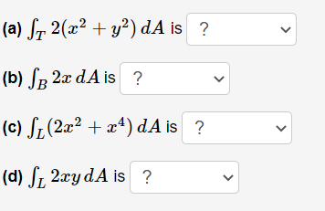 Solved For each of the integrals below, decide (without | Chegg.com