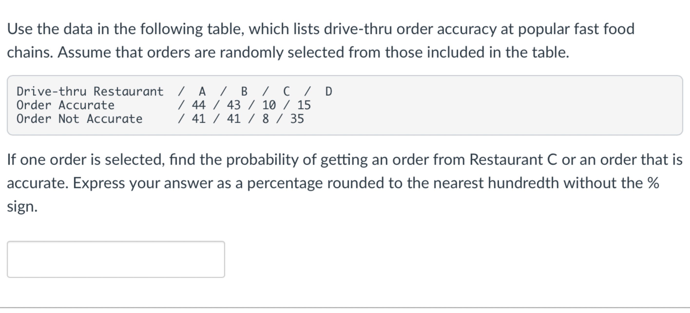 Solved Use the data in the following table, which lists | Chegg.com