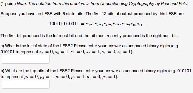 Solved (1 point) Note: The notation from this problem is | Chegg.com