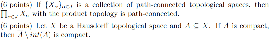 Solved (6 points) If {Xq}ae) is a collection of | Chegg.com