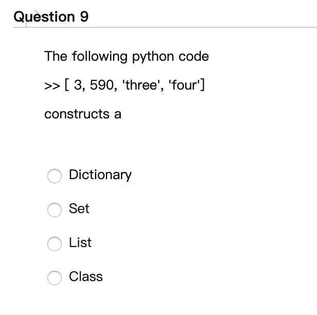Solved Question 9 The Following Python Code 3 590