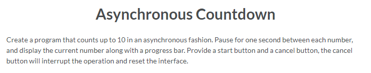 Solved Asynchronous Countdown Create A Program That Counts
