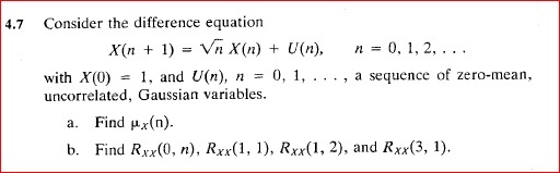 Solved 4.7 Consider the difference equation - X(n + 1)-V | Chegg.com