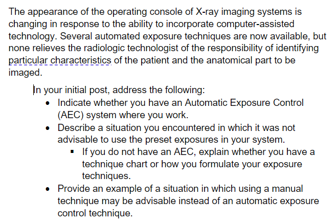 Solved The appearance of the operating console of X-ray | Chegg.com