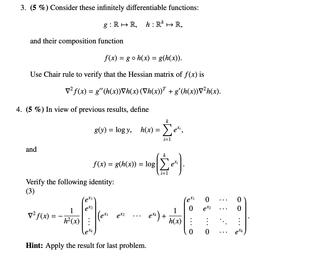 Solved 3 5 Consider These Infinitely Differentiable