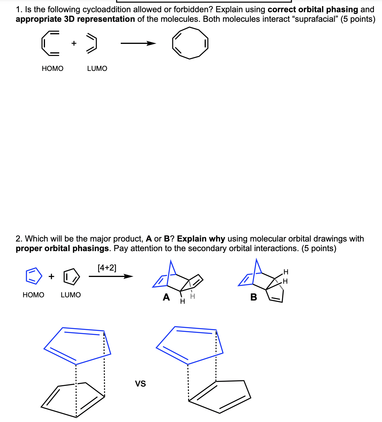 Solved Please solve the following advanced organic chemistry | Chegg.com