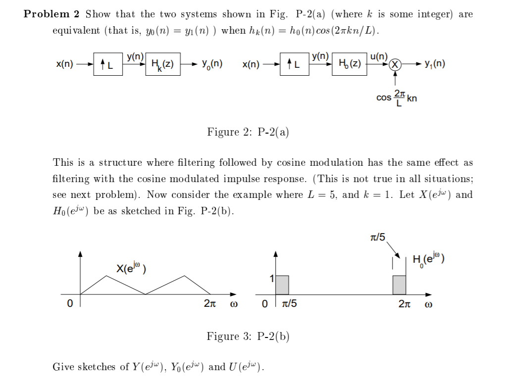 Problem 2 Show that the two systems shown in Fig. | Chegg.com