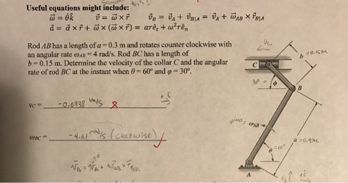 Solved Useful equations might include: omega = theta k v = | Chegg.com
