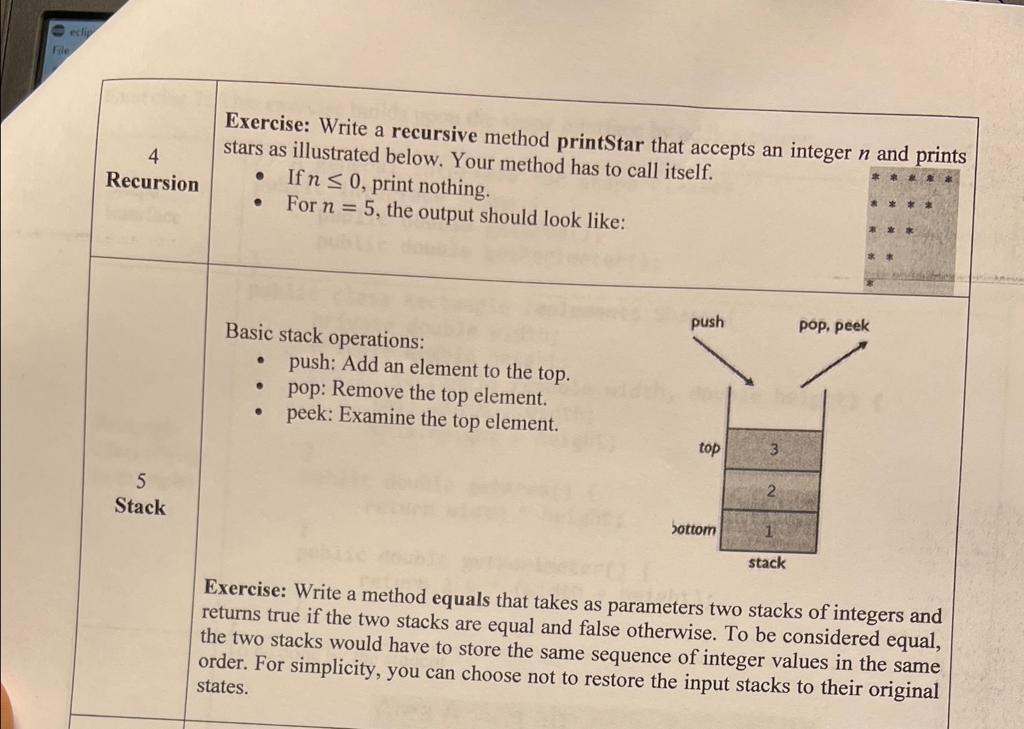 Solved Eclip File 4 Recursion 5 Stack Exercise Write A 