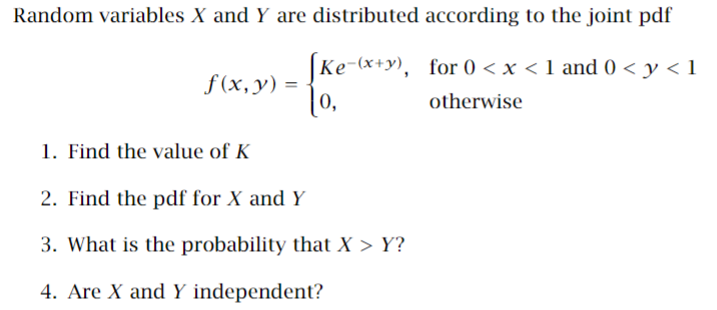 Solved Random variables X and Y are distributed according to | Chegg.com