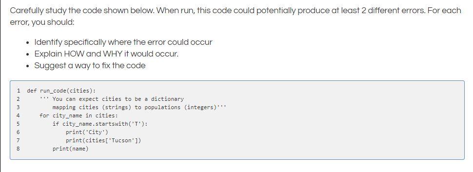 Solved Carefully study the code shown below. When run, this | Chegg.com