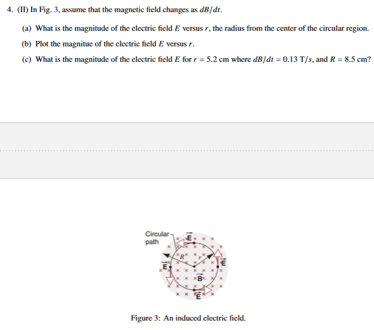 Solved (II) ﻿In Fig. 3, ﻿assume that the magnetic field | Chegg.com