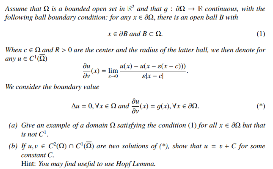 Solved Assume that N is a bounded open set in R2 and that g: | Chegg.com