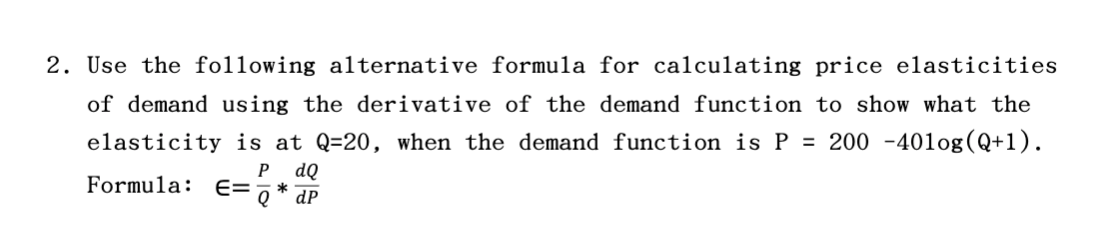 Solved 2. Use the following alternative formula for | Chegg.com