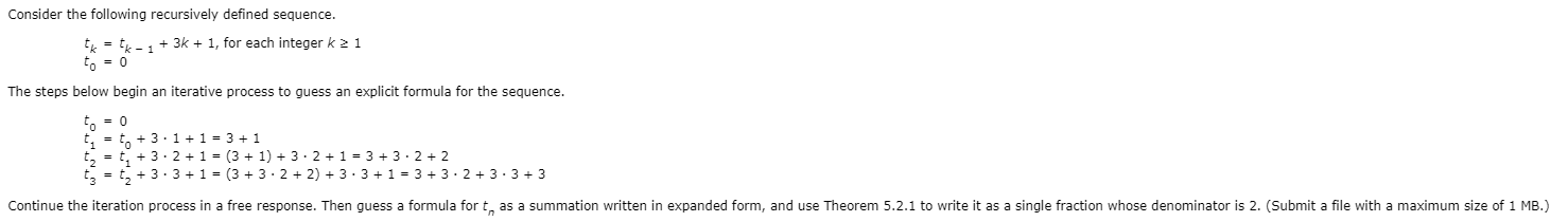Solved Consider the following recursively defined sequence. | Chegg.com