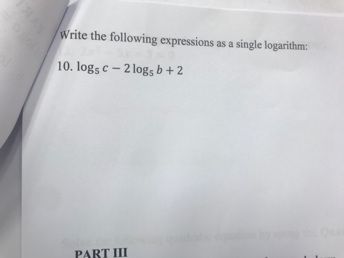Solved Write the following expressions as a single | Chegg.com