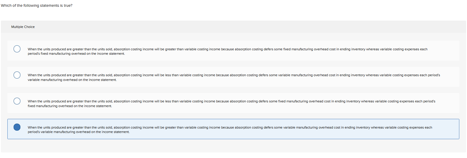 Solved hich of the following choices explains the | Chegg.com