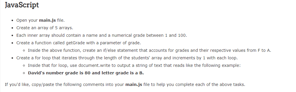 Solved //Create an array of 5 arrays //Each inner array | Chegg.com