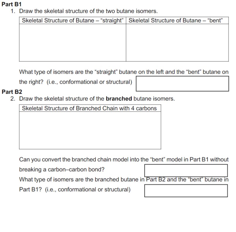Solved Part B1 ﻿Part B3There are four structural isomers | Chegg.com