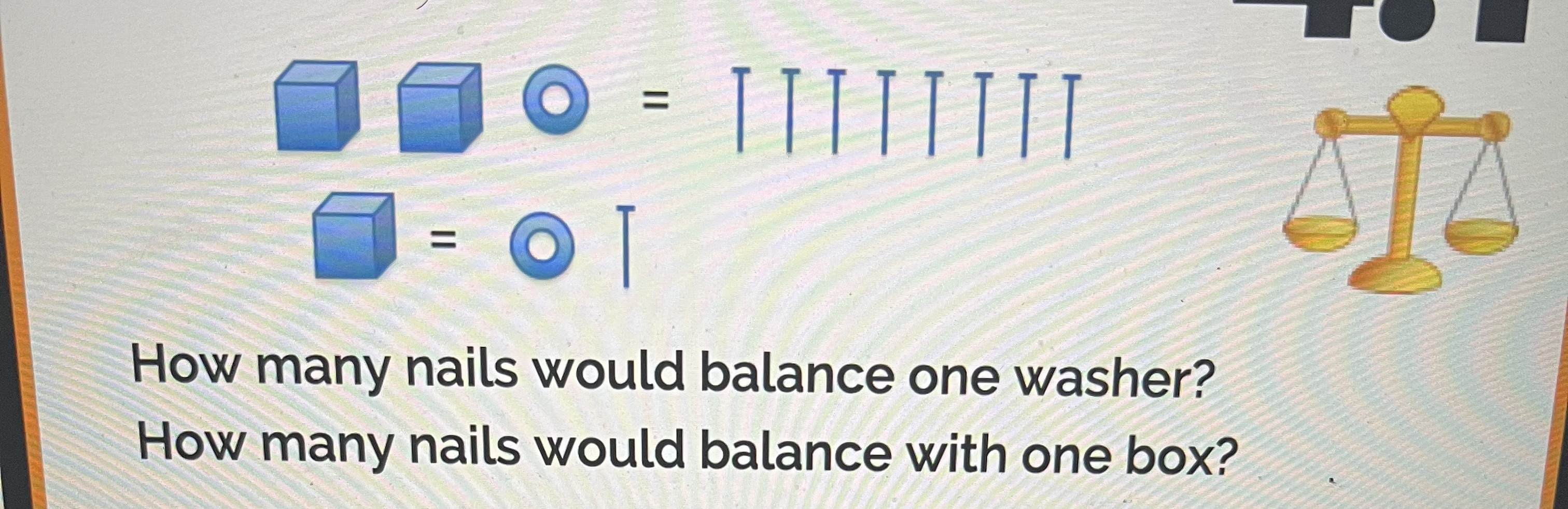 Solved How many nails would balance one washer? How many | Chegg.com