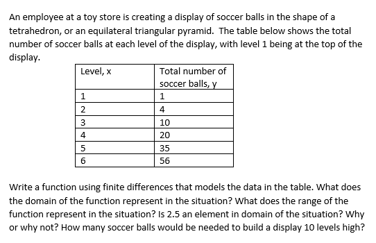 Solved An employee at a toy store is creating a display of | Chegg.com