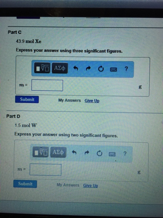 Solved Part A 2.4x103 mol Sb Express your answer using two | Chegg.com