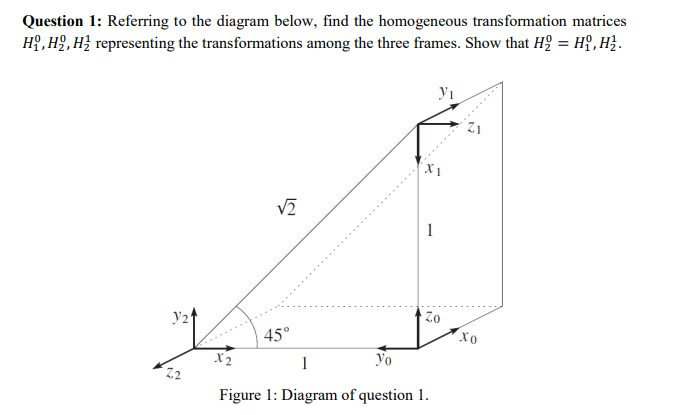 Solved Question 1: Referring to the diagram below, find the | Chegg.com