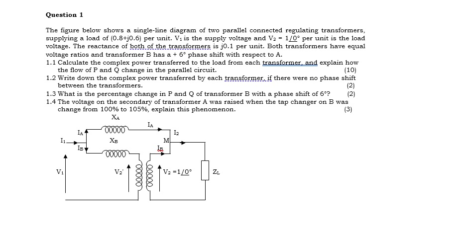 The figure below shows a single-line diagram of two | Chegg.com