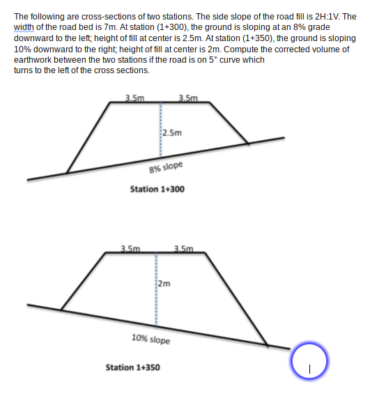 Solved The following are cross-sections of two stations. The | Chegg.com
