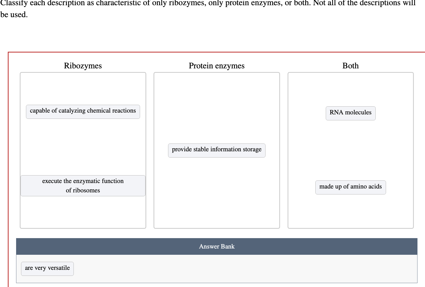 Solved Classify each description as characteristic of only | Chegg.com