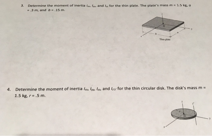 Solved 2. Determine the moment of inertia ly for the slender | Chegg.com