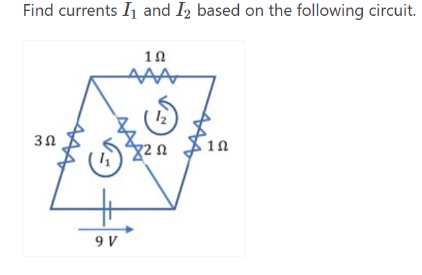 Solved Find currents I1 and I2 based on the following | Chegg.com