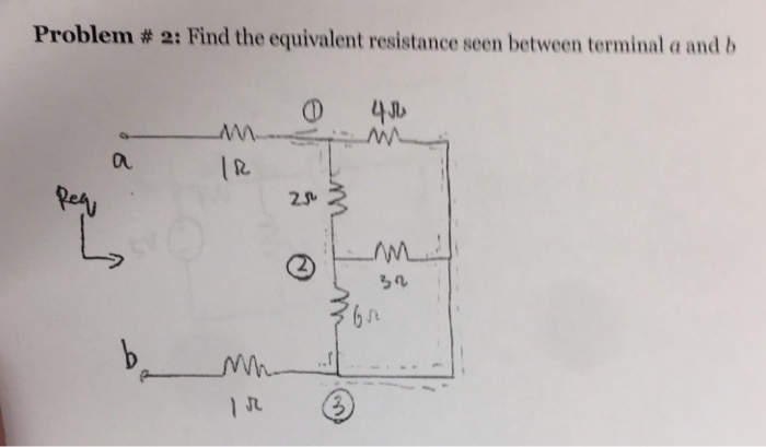 Solved Problem # 2: Find the equivalent resistance seen | Chegg.com