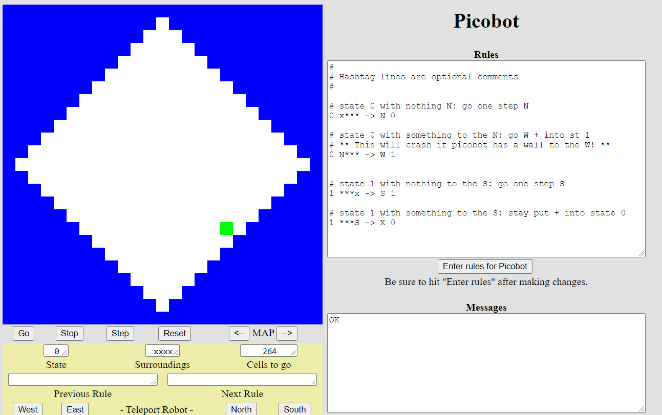 The code to solve this with the whole diamond filled | Chegg.com
